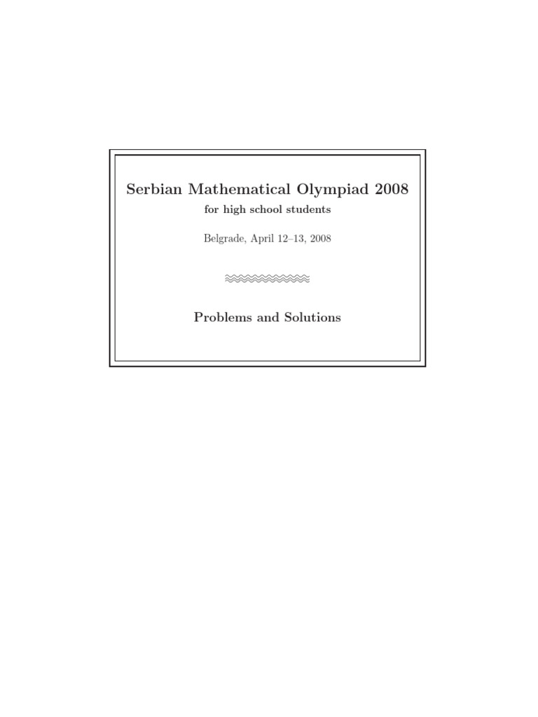 2008_smo_booklet | PDF | Triangle | Square Root