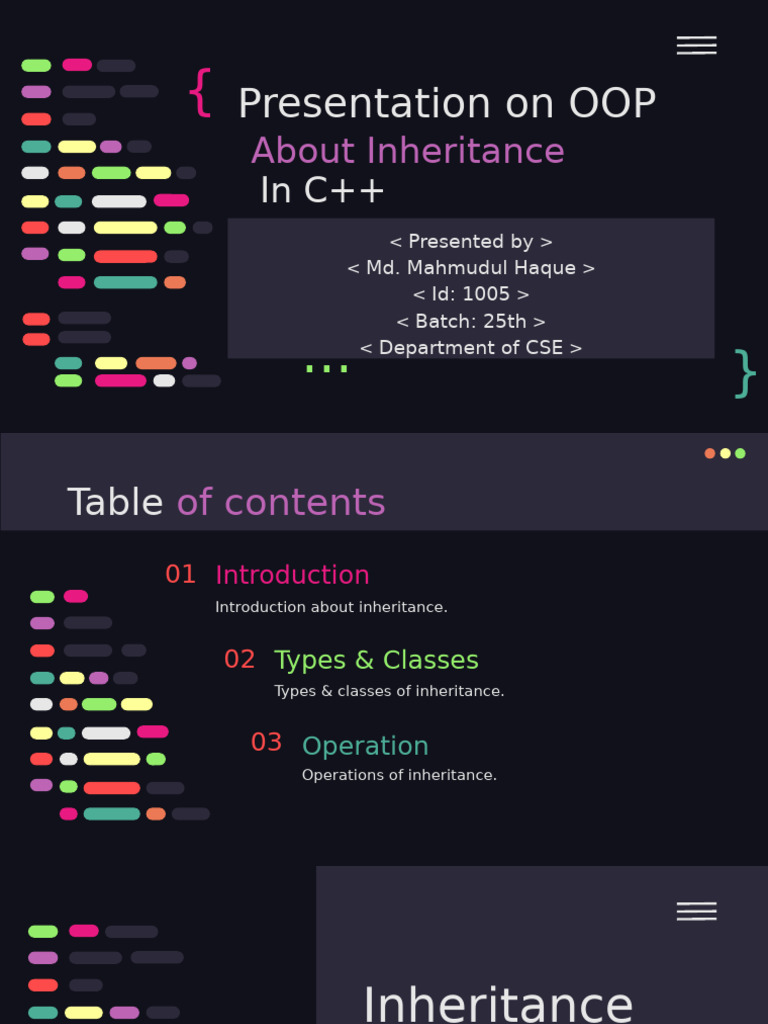 Presentation On Object Oriented Programming Pdf Inheritance Object Oriented Programming 