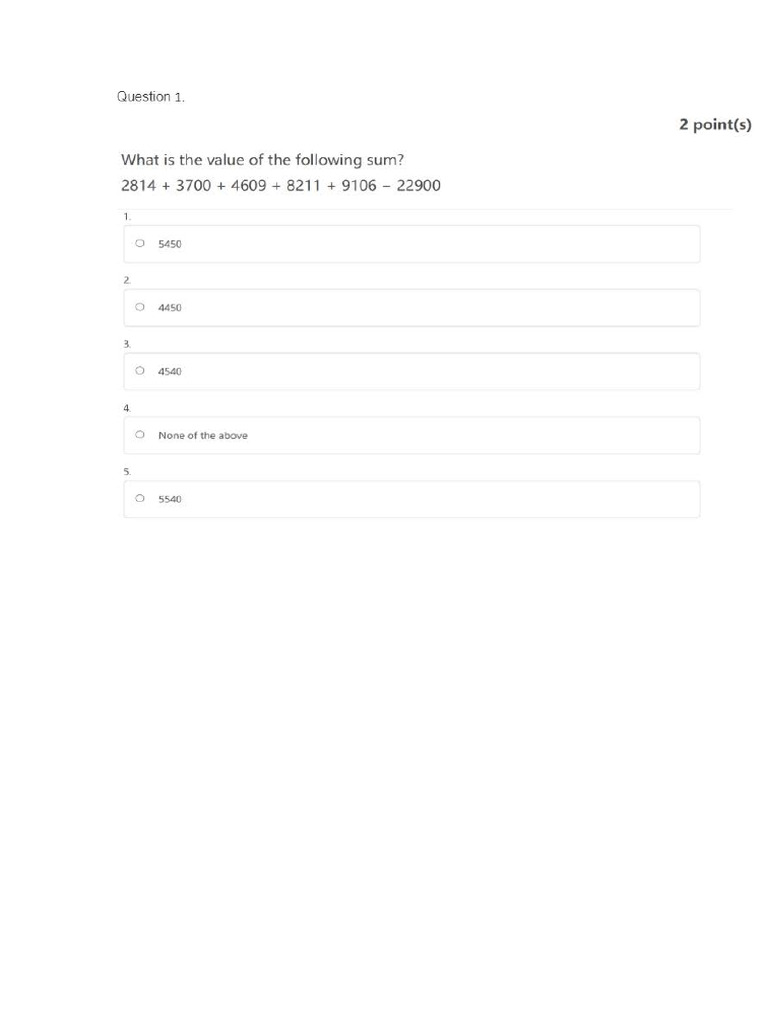 Primary 4 (Grade 4) 2020 Contest Paper | PDF