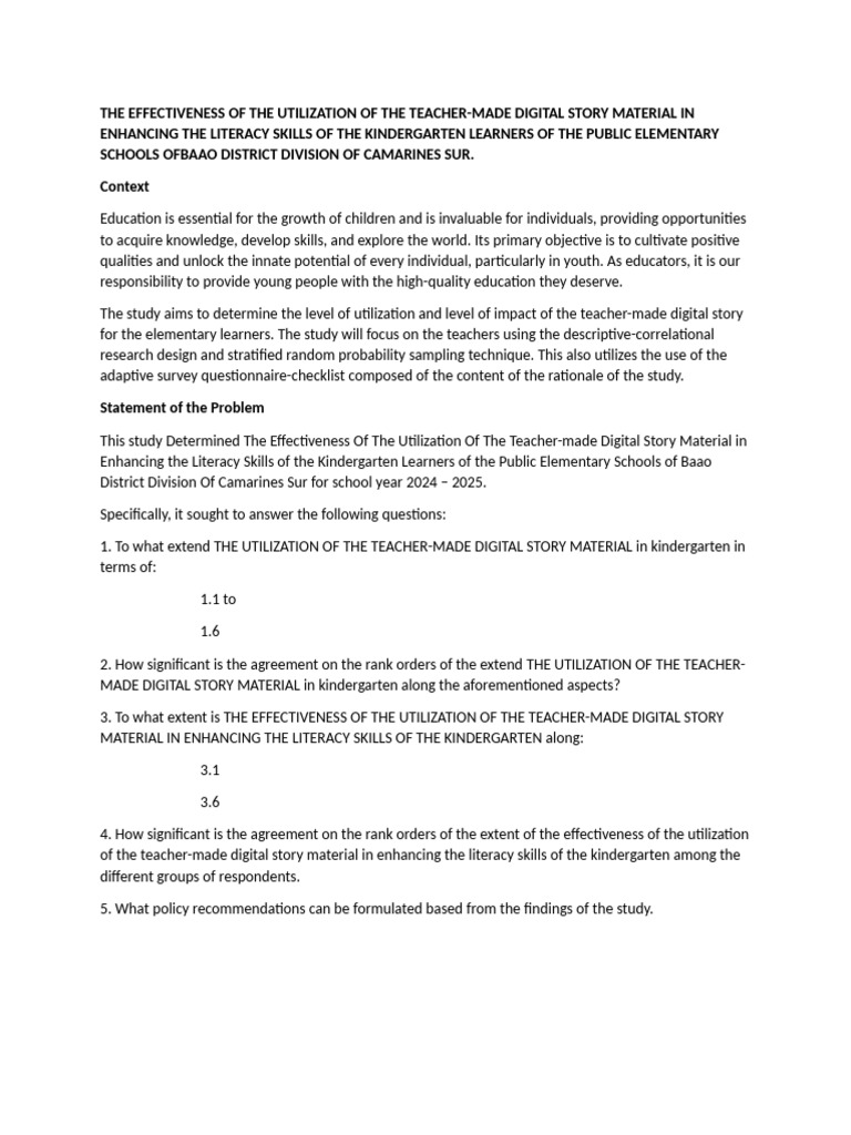 The Effectiveness of The Utilization of The Teacher Checked by Sir Marvin | PDF