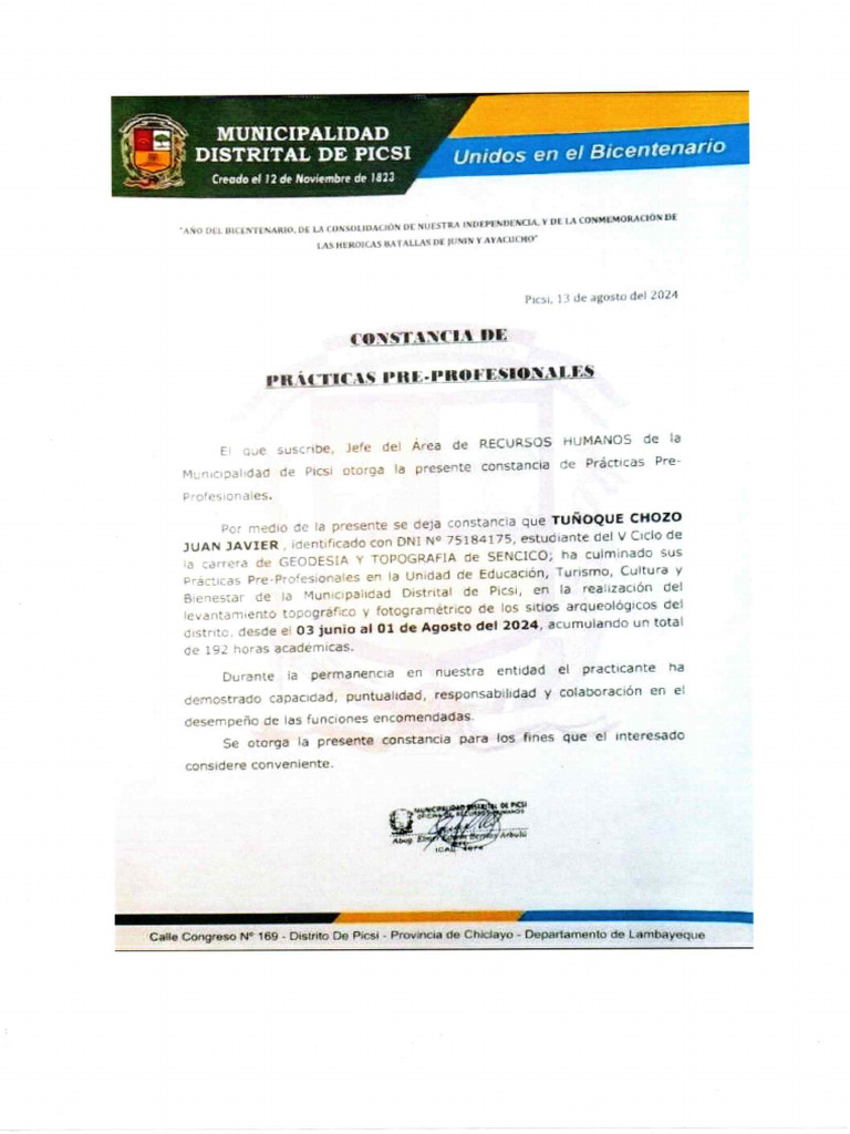 Escaner Constacia Tuñoque | PDF