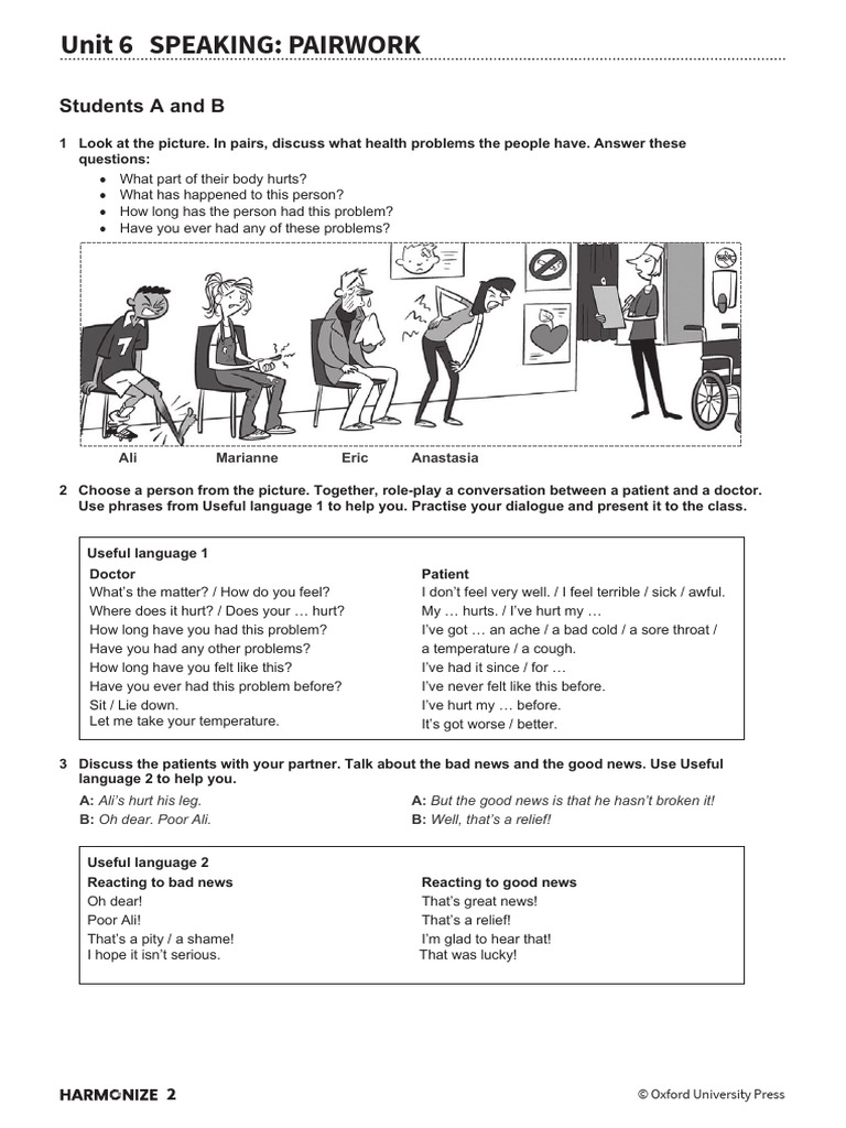 Harmonize 2 TRM Pairwork Unit 6 Worksheets | PDF
