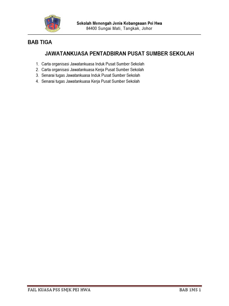 Jawatankuasa Pentadbiran PSS | PDF