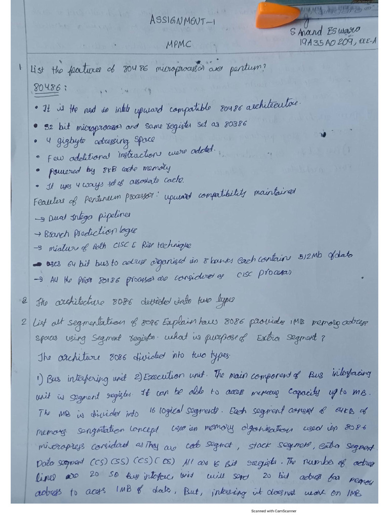 19a35a0209 MPMC Assignment 1 Eee-A | PDF