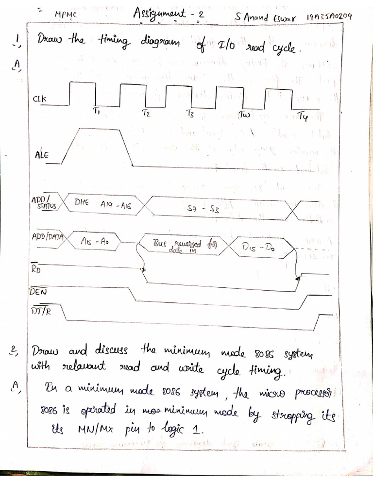 19A35A0209 Ass2, MPMC, Unit-2, EEE-A | PDF