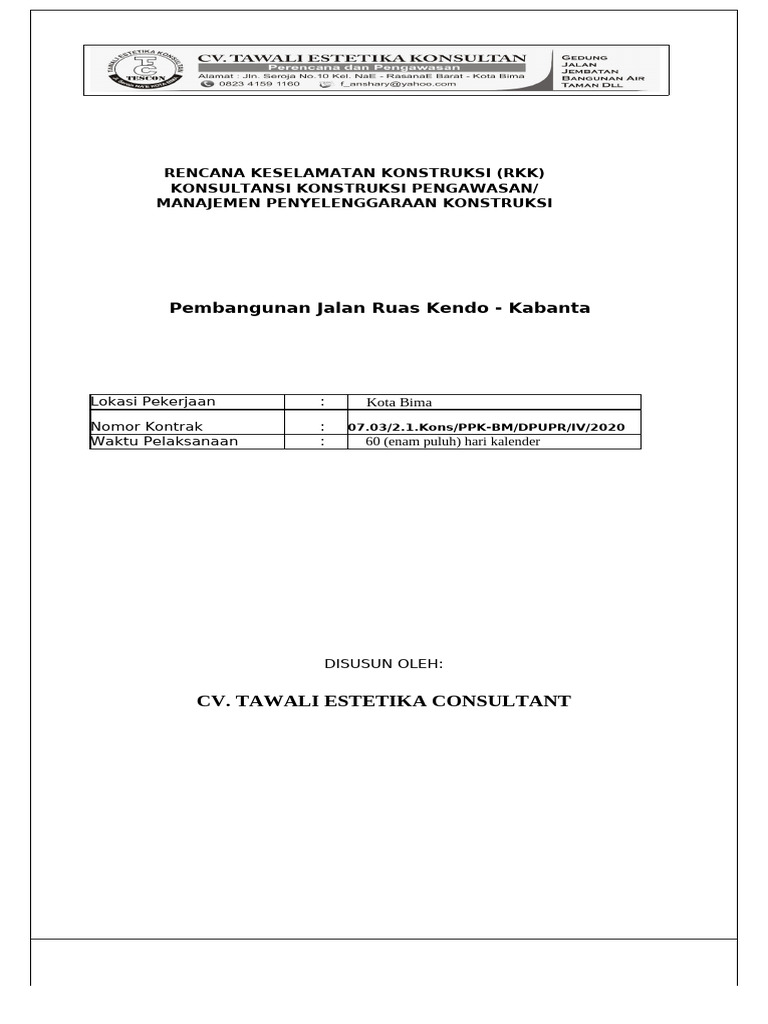 Format RKK (identifikasi bahaya) - Kendo Kabanta_rev (1) | PDF