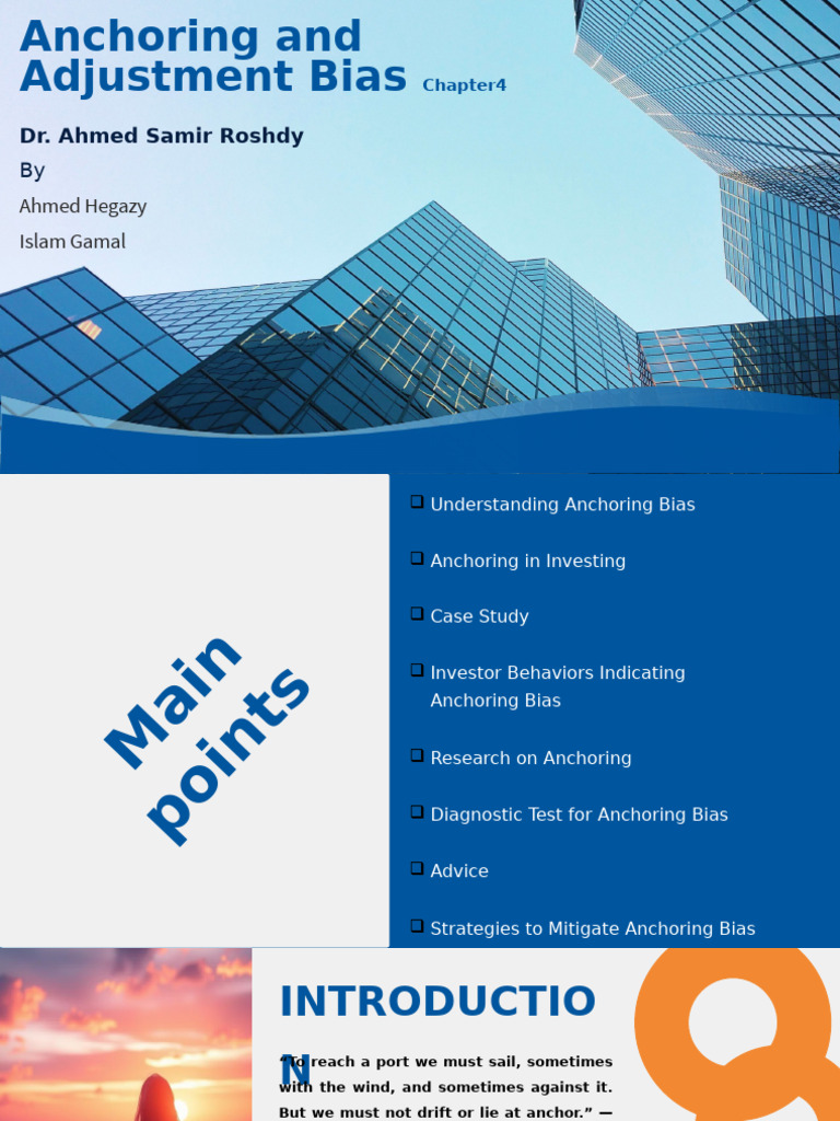 Anchoring and Adjustment Bias | PDF | Stocks | Bias