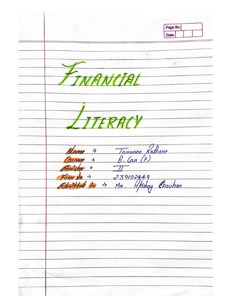 Financial Literacy | PDF