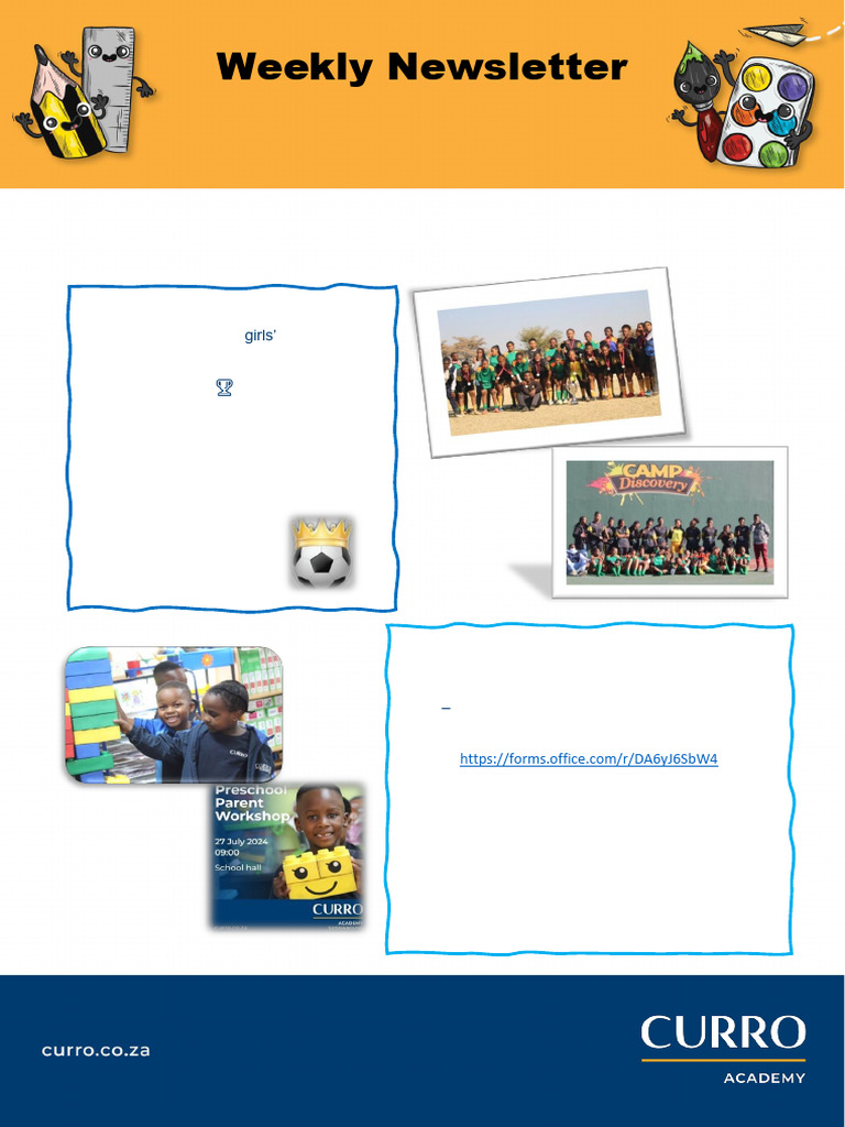 Curro Academy Soshanguve Newsletter - Week 15-19 July 2024 | PDF