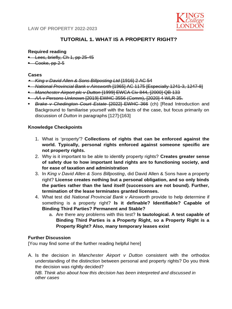 Understanding Property Rights in Law | PDF | Private Law | Justice