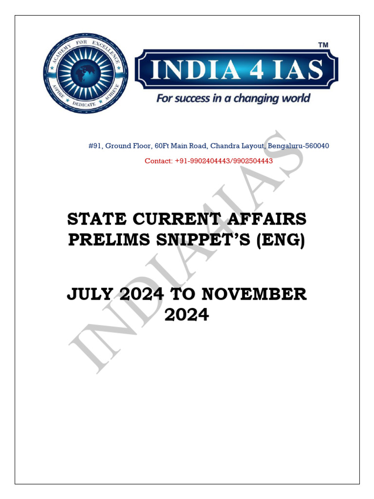 July 2024 To Dec 2024 Snippets English | PDF