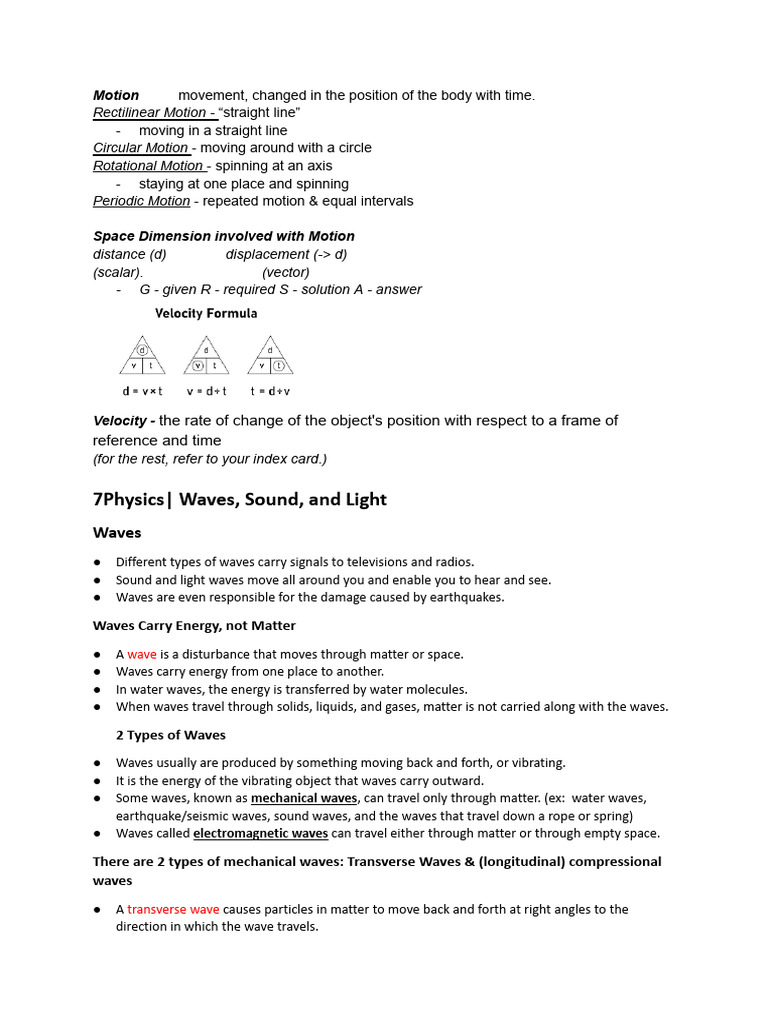 PHYSICS-REVIEWER.1 | PDF | Waves | Sound