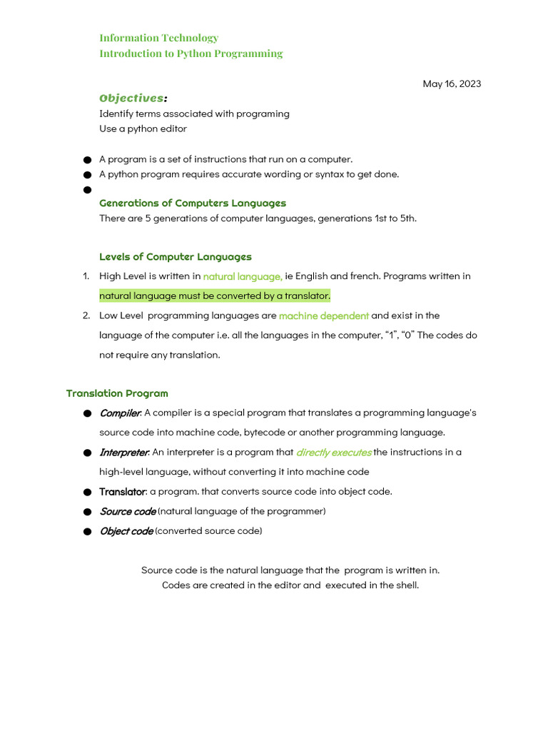 Python Programming | PDF | Computer Program | Programming Python Programming | PDF | Computer Program | Programming