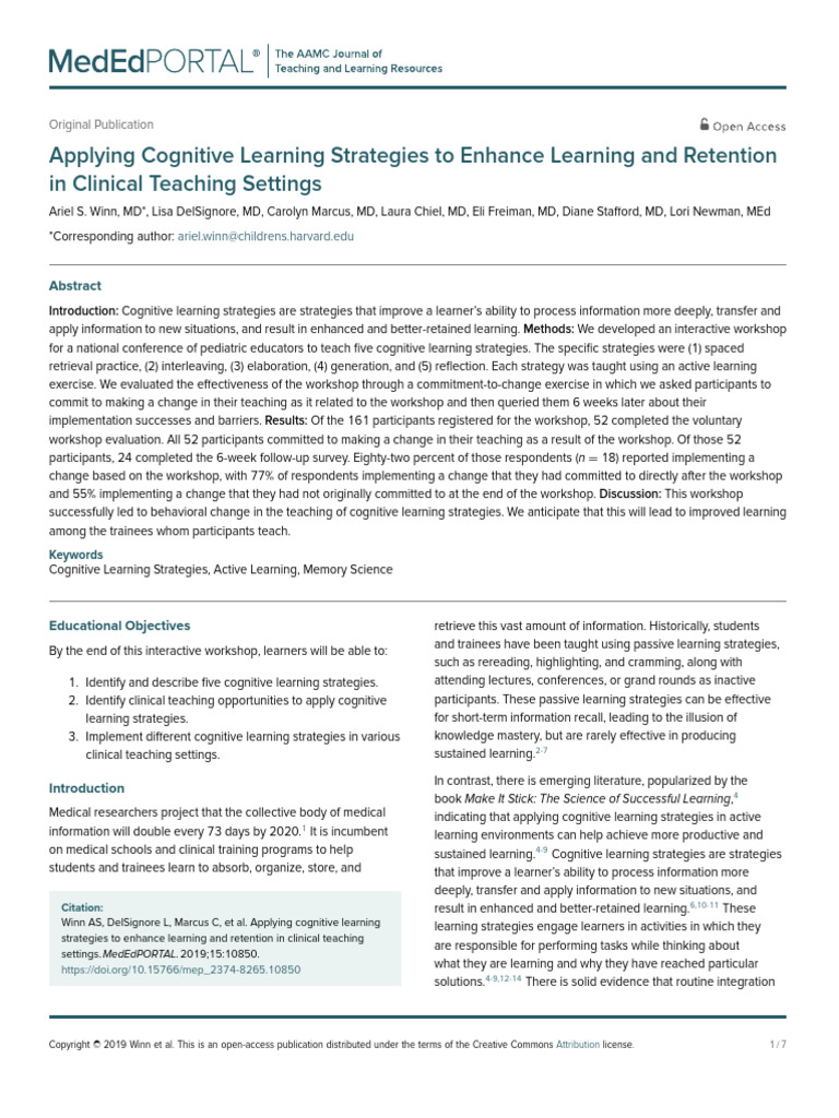mep-15-10850 | PDF | Learning | Cognition