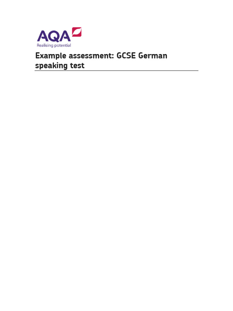 AQA_GCSE German | PDF | Grammatical Tense | Linguistics