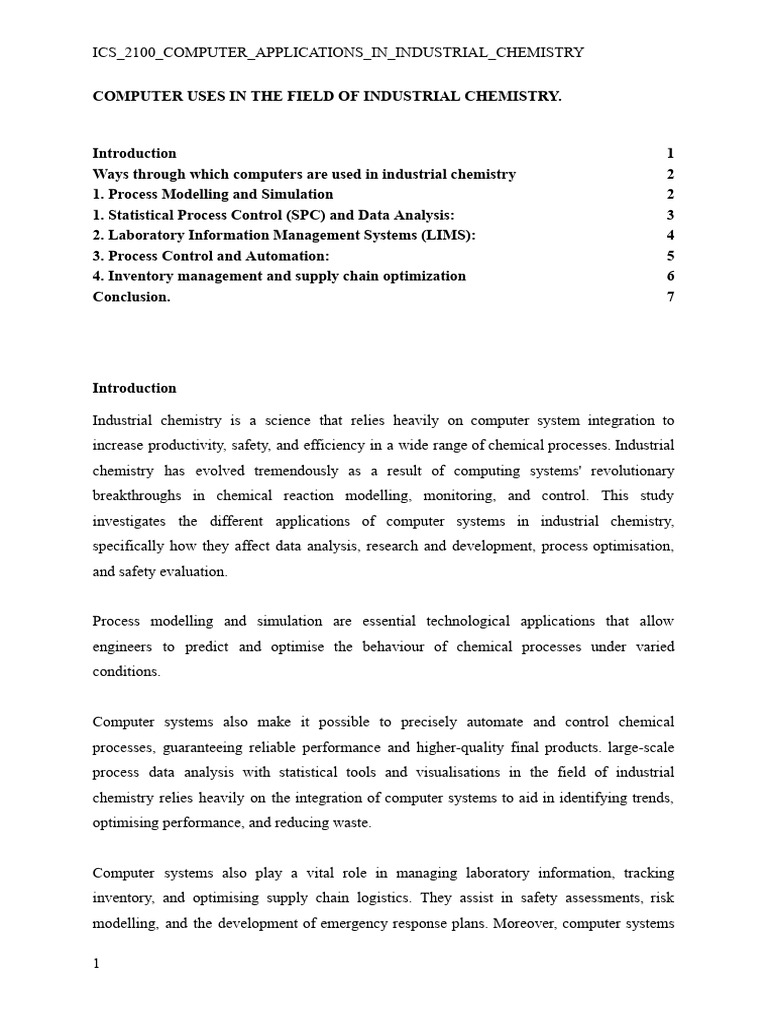 Ics 2100 Classification of Computer Systems and Their Practical ...