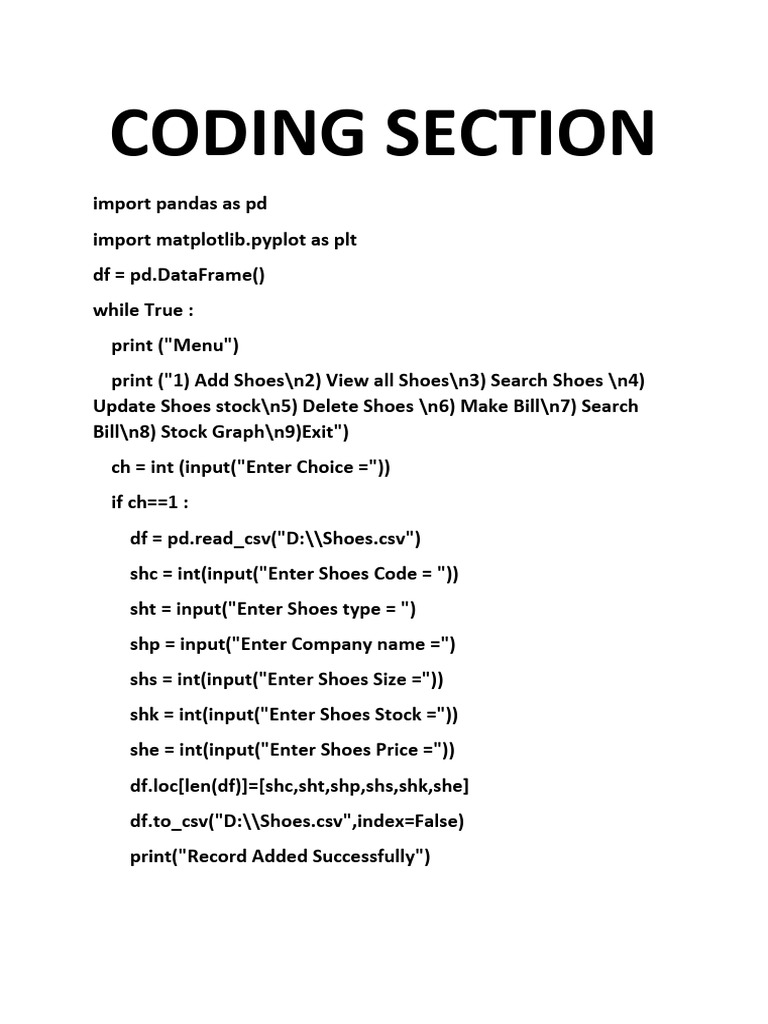 Shoes Project | PDF | Computer Programming