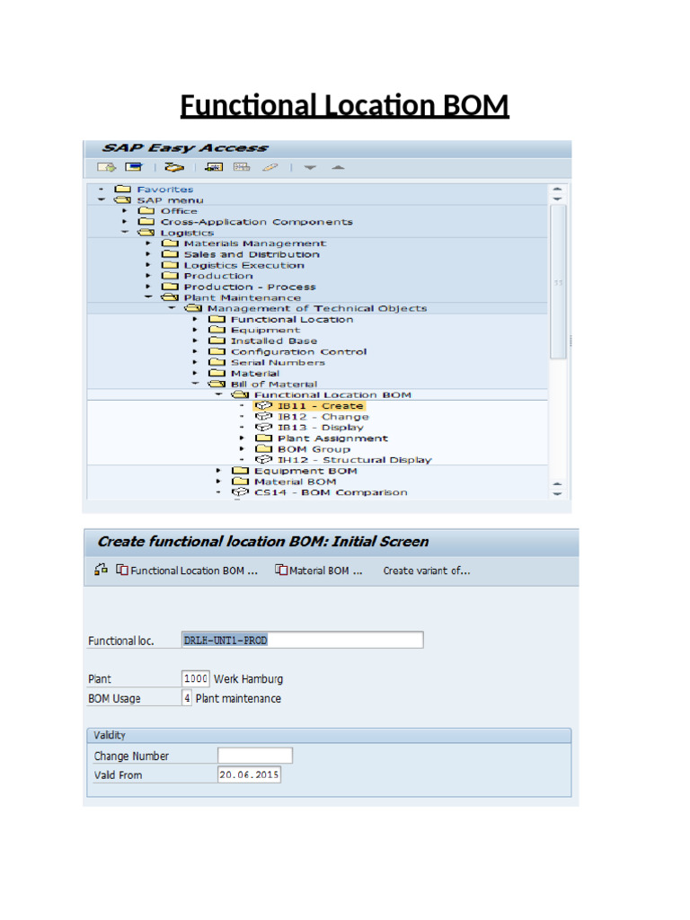 09 Functional Location BOM | PDF