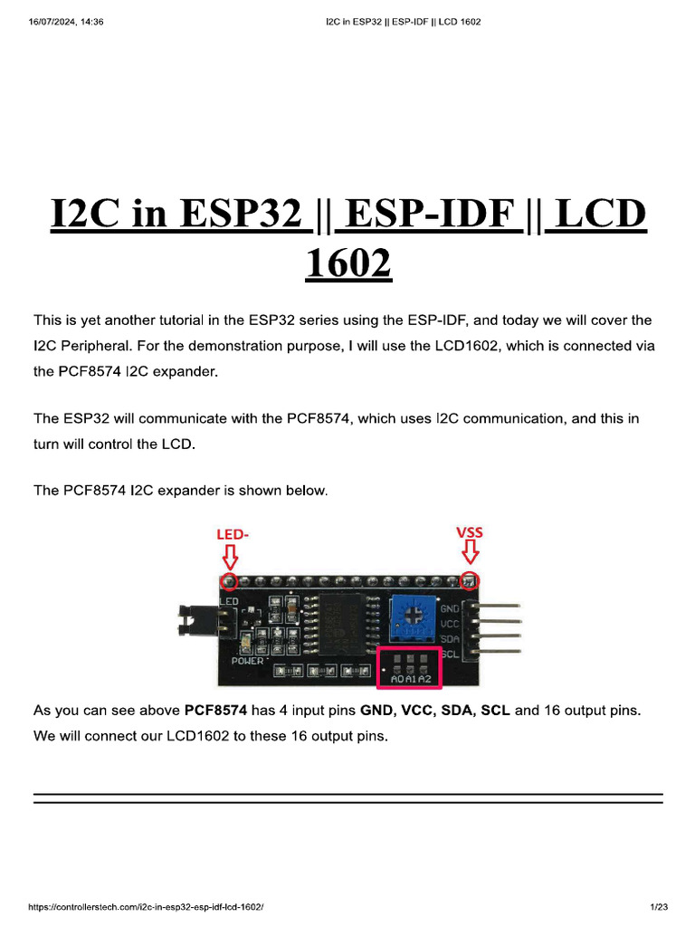 Passo A Passo I2c | PDF