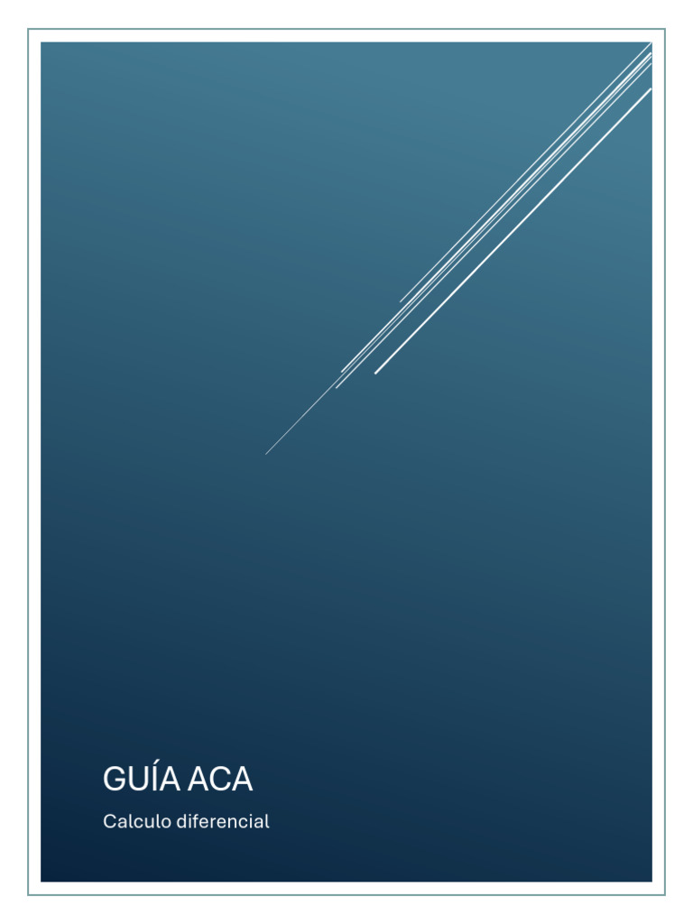 Guía ACA Calculo Diferencial Noviembre-Diciembre | PDF | Calculo diferencial | Simulación