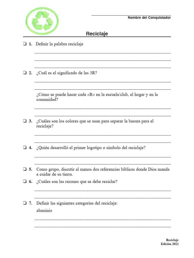 Guía Completa sobre Reciclaje y 3R | PDF | Reciclaje