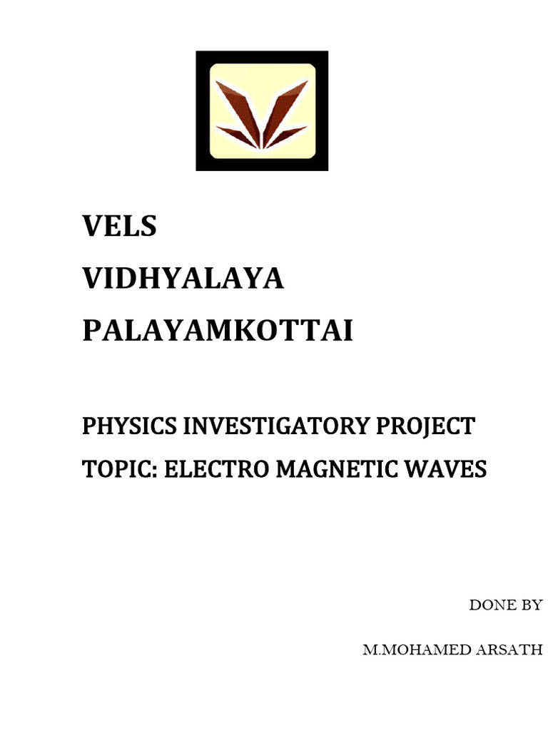 Mma Projefct Pdf Electromagnetic Radiation Waves