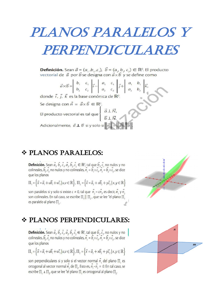 Planos Paralelos y Perpendiculares | PDF