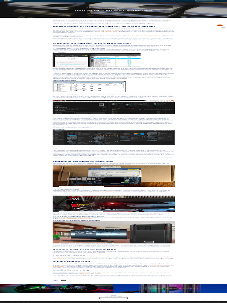 How to Turn an Old PC Into NAS - Newegg Insider | PDF | Network ...
