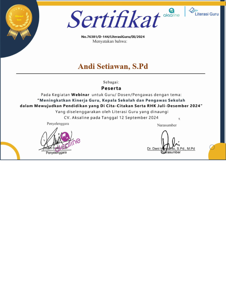 Andi Setiawan, S.PD | PDF