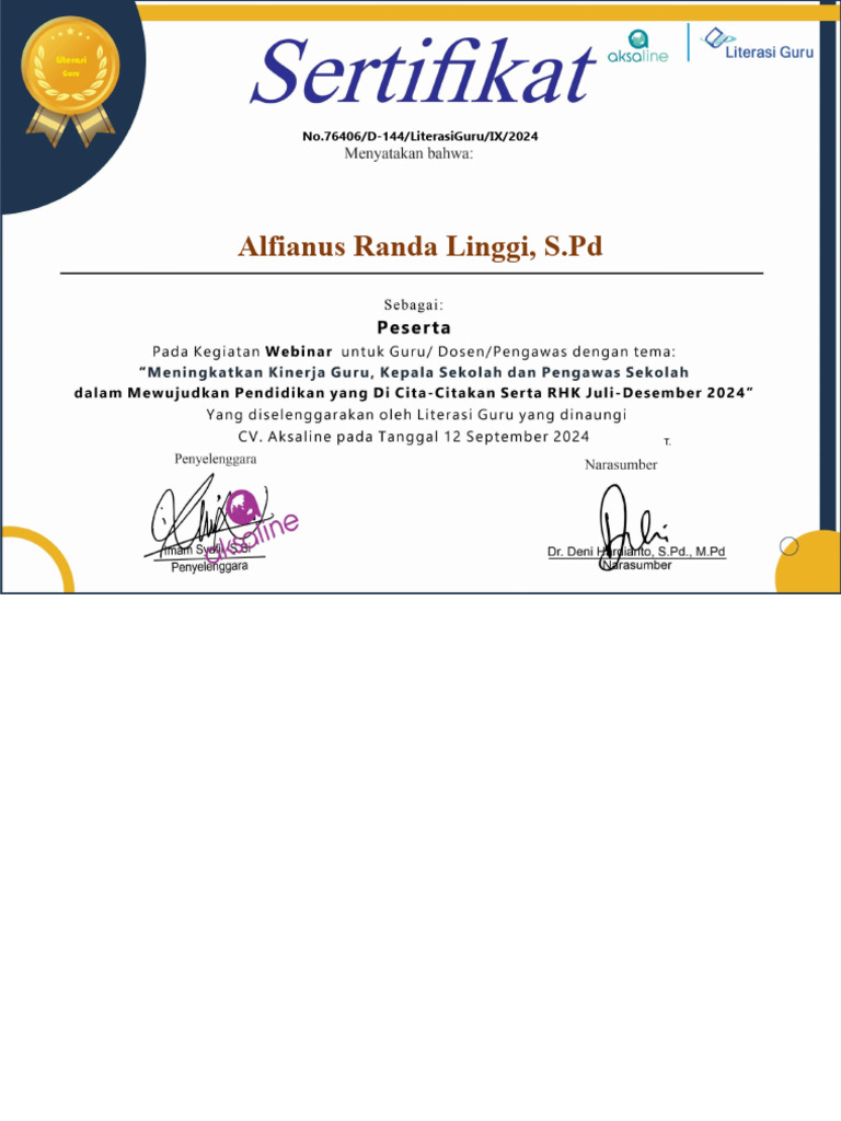 Alfianus Randa Linggi, S.PD | PDF