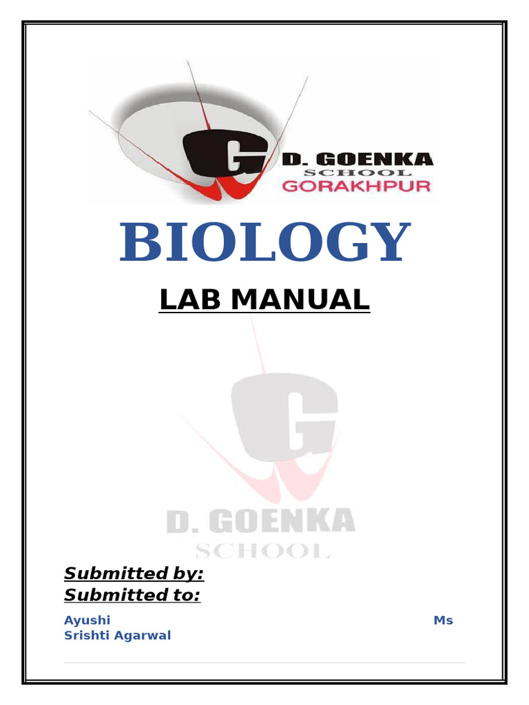 Biology Lab Manual Ayushi | PDF