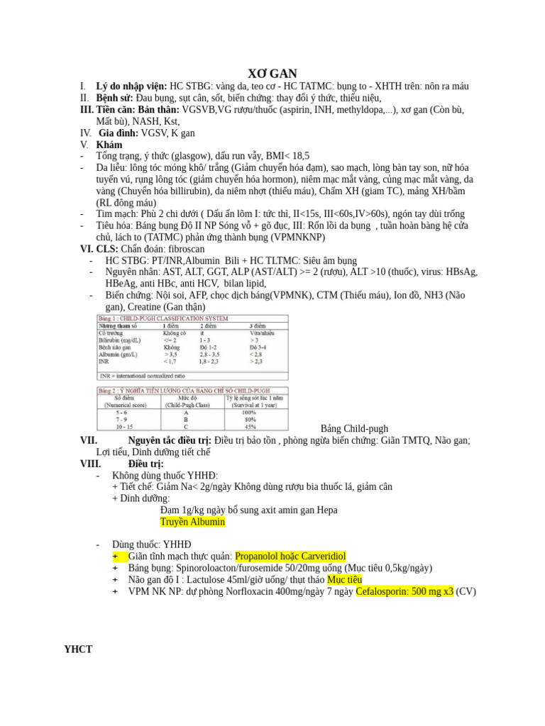 Chuyên đề Xơ Gan | PDF