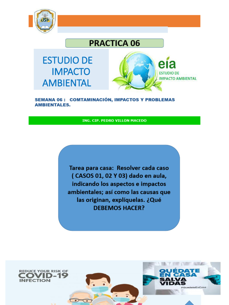 Practica 06 Contaminación. Impactos Problemas Ambientales | PDF