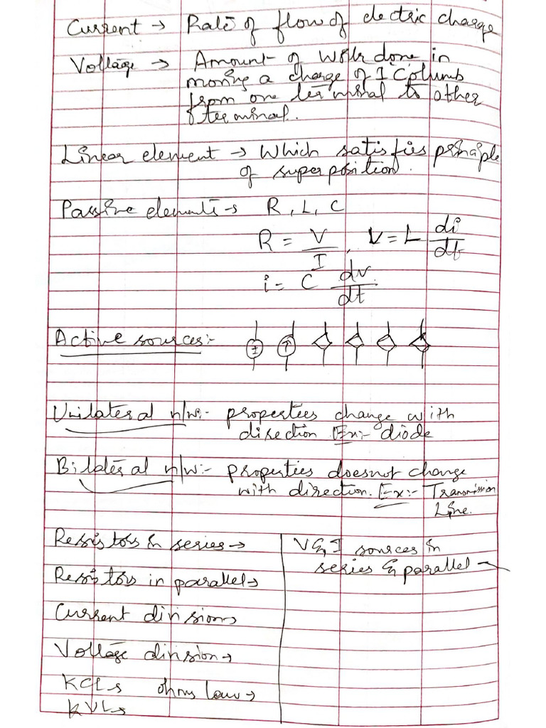 Module 1 - Network Theory Notes | PDF