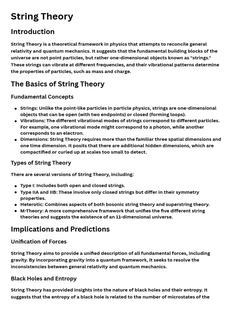 future of physics | PDF | String Theory | Elementary Particle