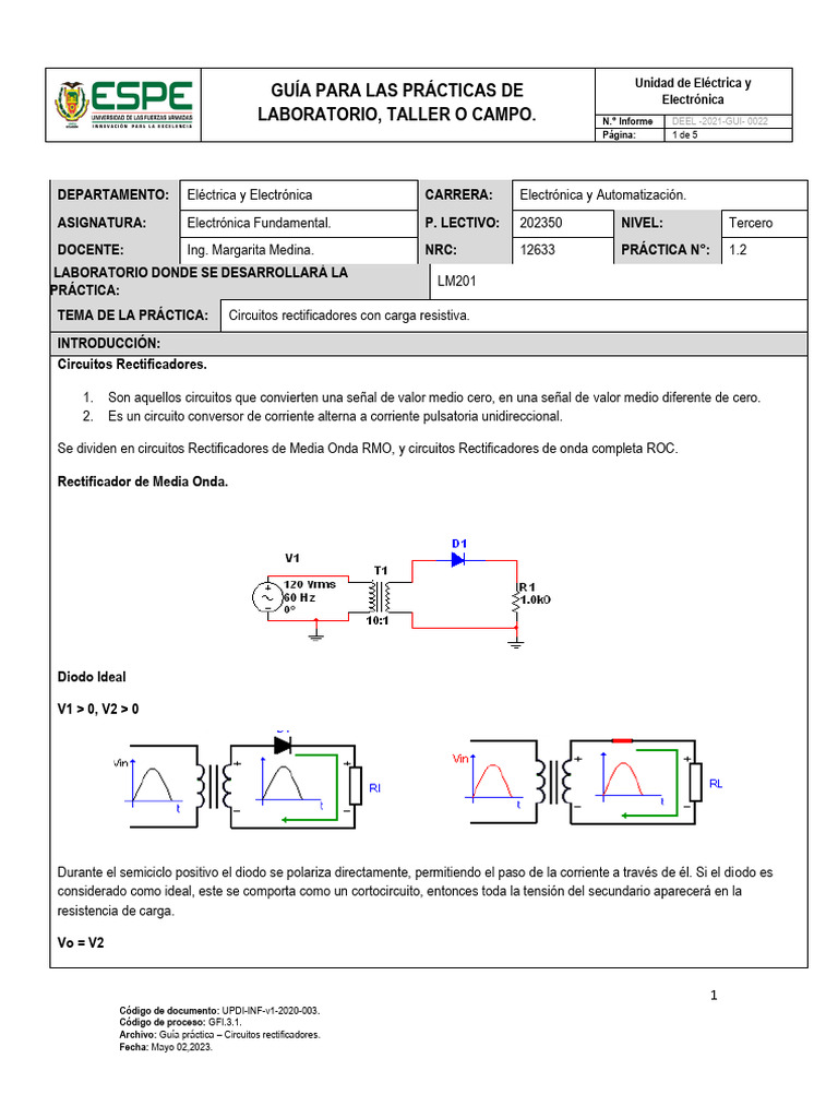 PRA%CC%81CTICA%201.2%20CIRCUITOS%20RECTIFICADORES.pdf (1) | PDF ...
