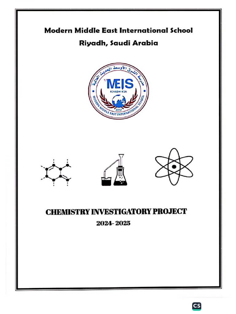 Chemistry Project A2 | PDF