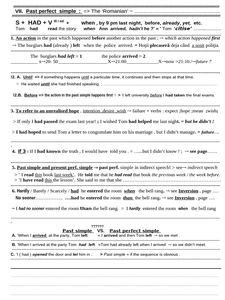 Past perfect simple | PDF | Languages | Foreign Language Studies