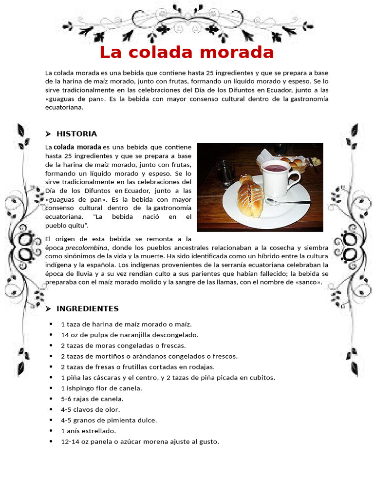 La Colada Morada | PDF