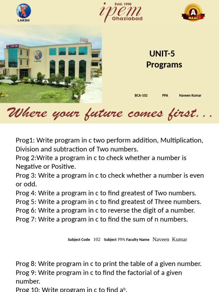 PPA Unit-5 | PDF | Computing | Software Engineering