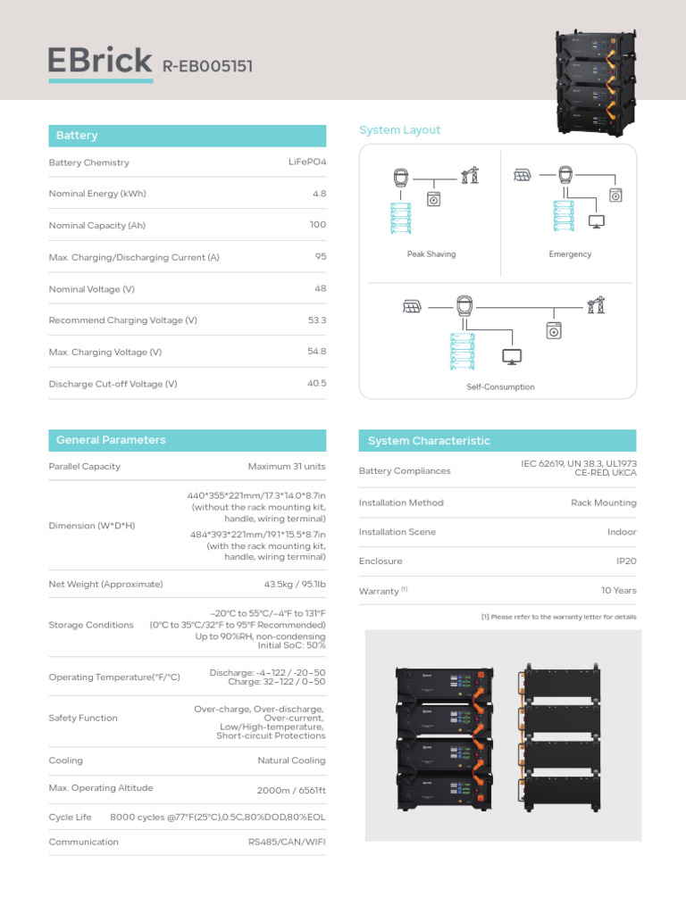 RN-Ebrick 48V 100ah | PDF | Electricity | Electrical Engineering