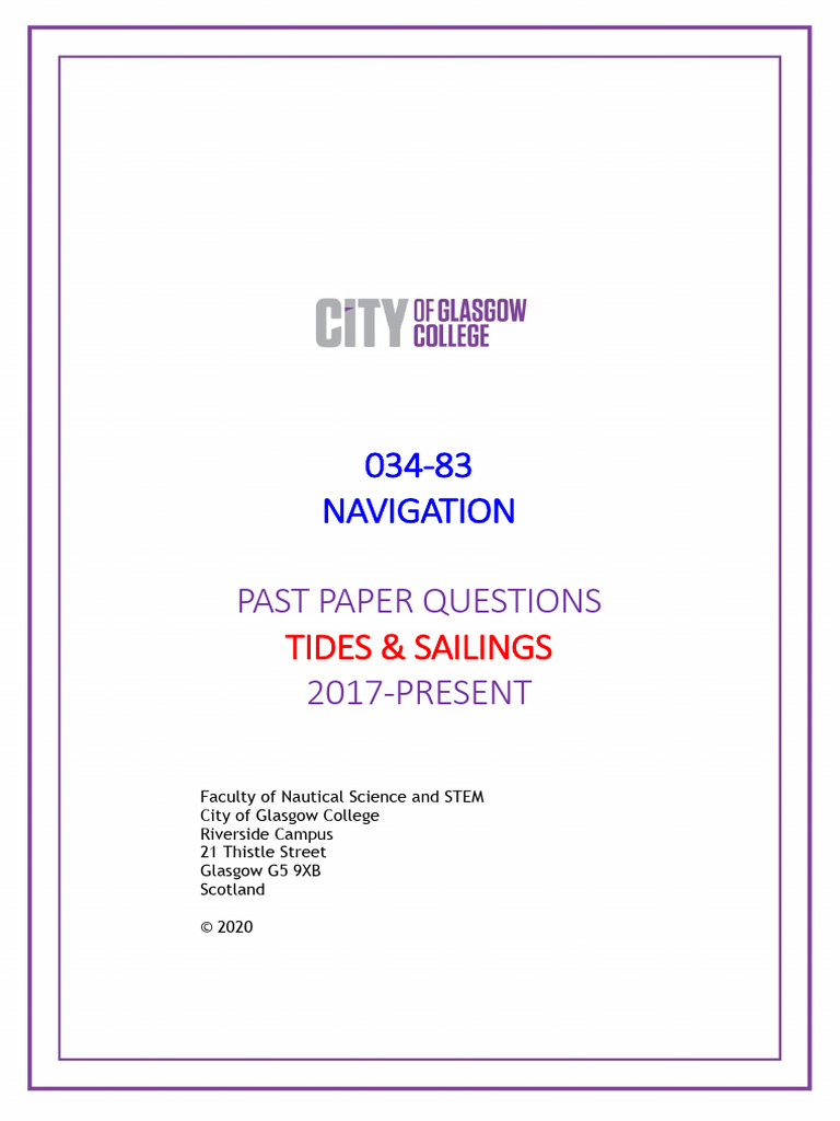 Tide and Sailing Questions | PDF | Tide | Navigation