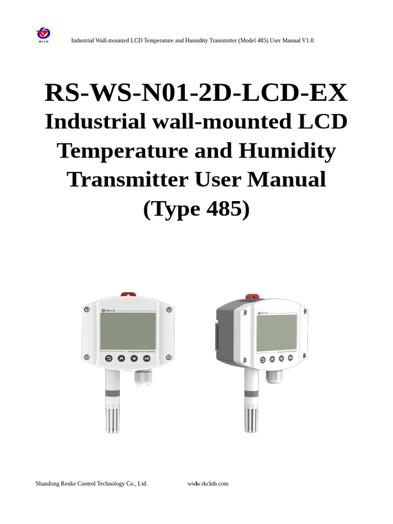 Industrial Wall-Mounted LCD Temperature and Humidity Transmitter (Model ...