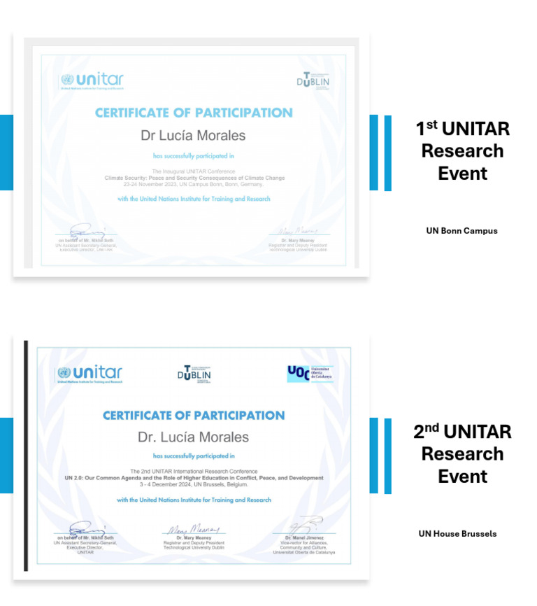 UNITAR Research Events | PDF
