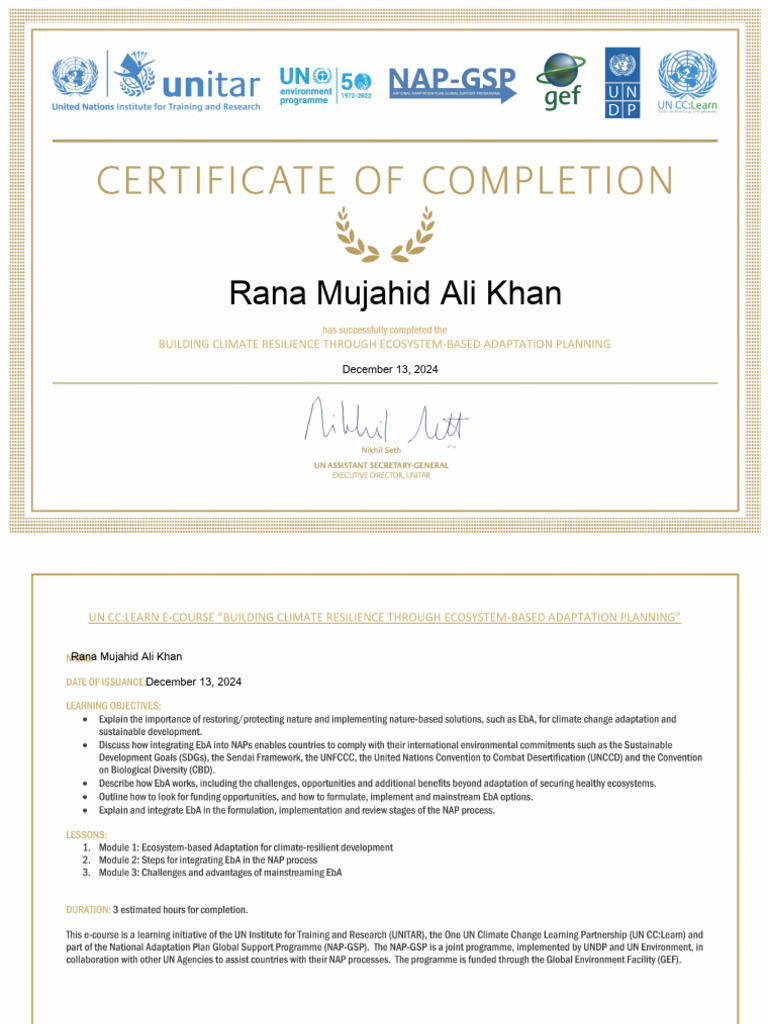 Building Climate Resilience via EBA Planning Certification | PDF