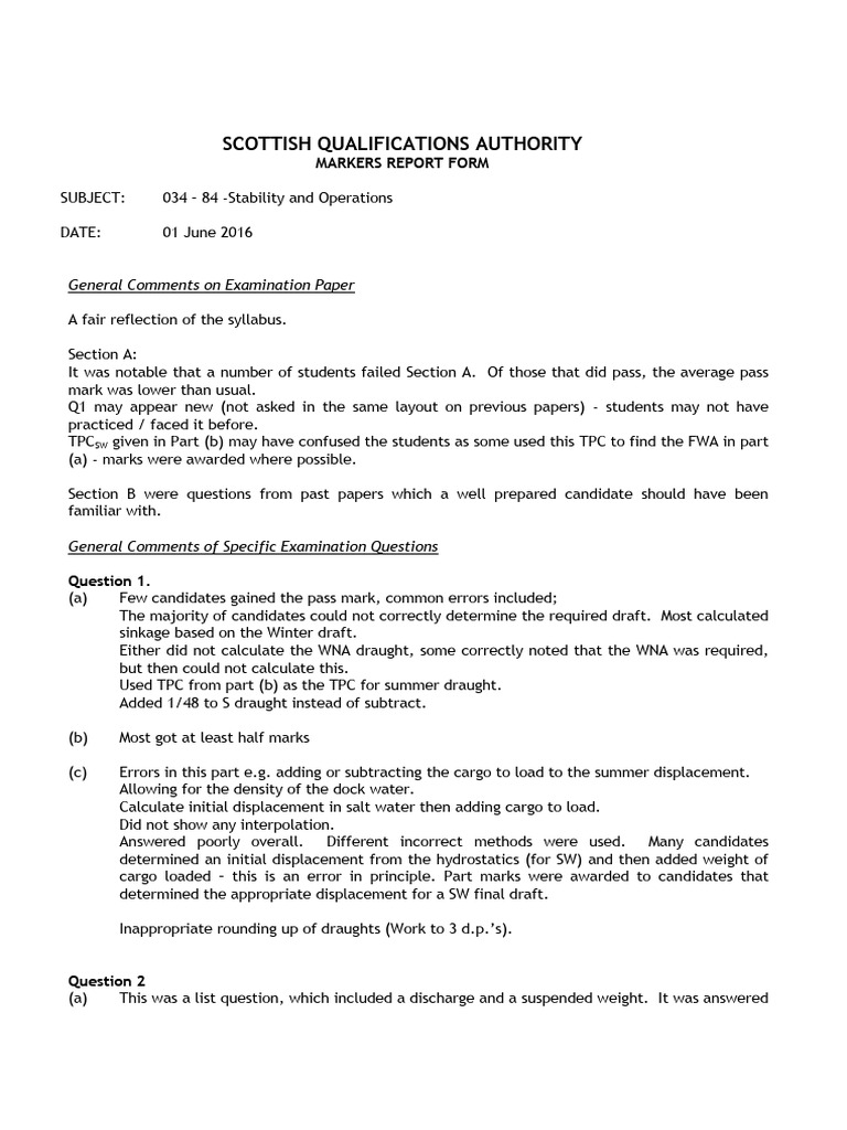 4.0 Paper 57 Jun 2016 Markers Report | PDF