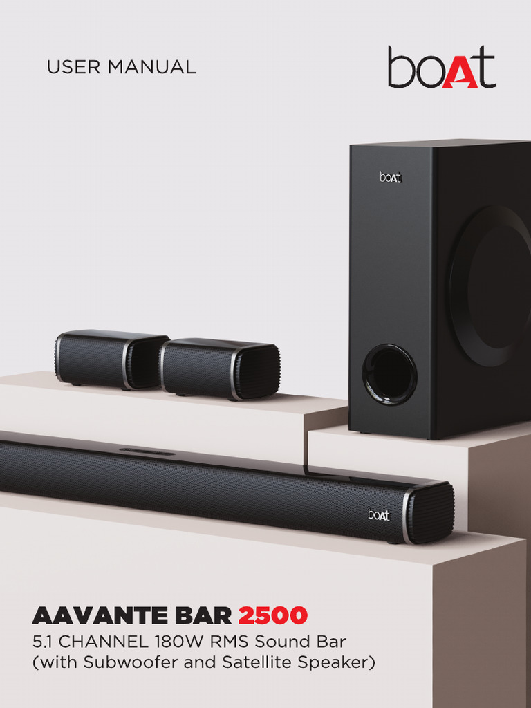 Boat Aavante Bar 2500 - User Manual | PDF