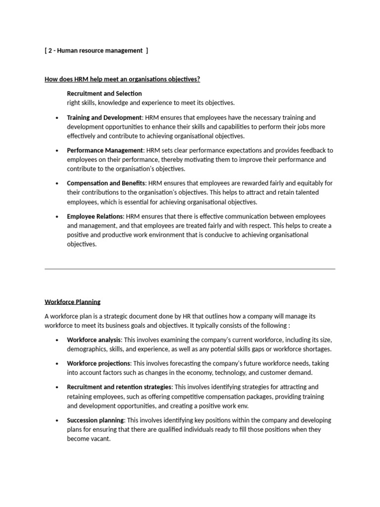 bst hrm notes | PDF | Human Resource Management | Turnover (Employment)
