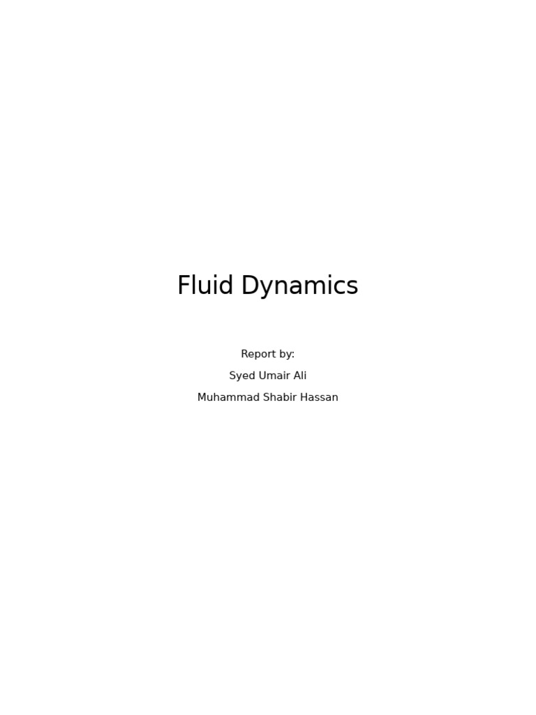 Fluid Dynamics | PDF | Reynolds Number | Fluid Mechanics