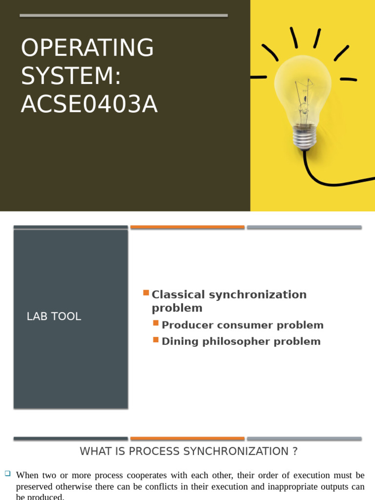 12 Classical Synchronization Problems | PDF | Process (Computing) | Concurrency (Computer Science)